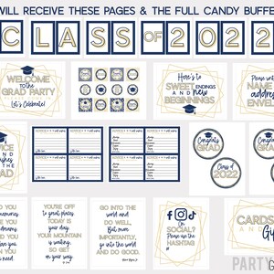 Graduation Printable Package Grad Party Decor Class of - Etsy