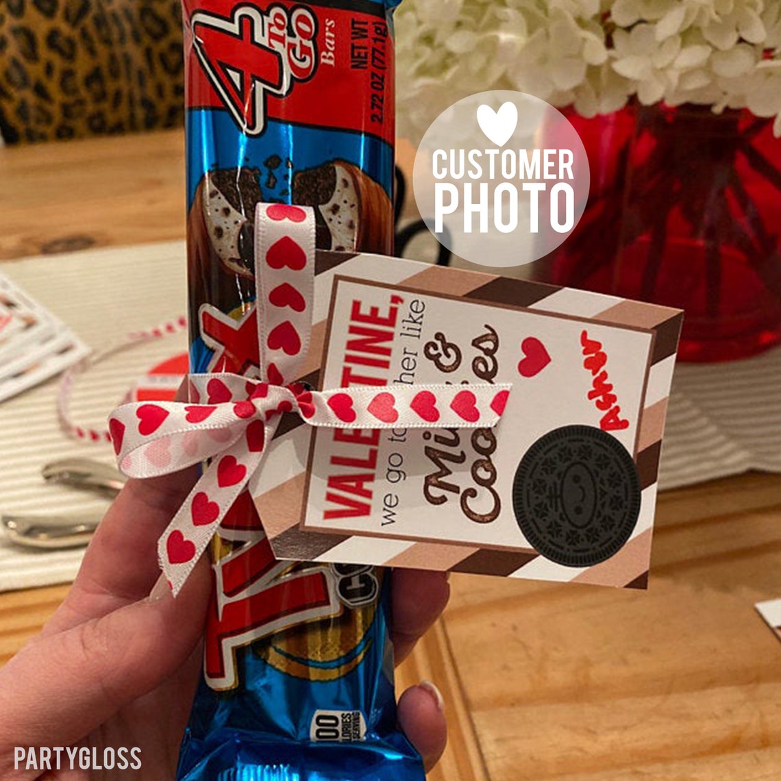 Valentine's Day Printable Tags Milk and Cookies Valentine - Etsy