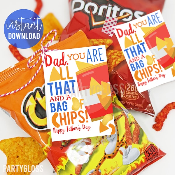 Father Day Chip Bags - Etsy