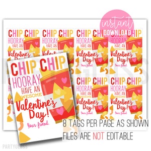 Valentine's Day Bag of Chips Printable Gift Tags Chip Chip Hooray ...