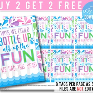 Teacher Appreciation Printable Tags, Water Bottle Drink Gift Tumbler ...