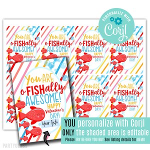Editable Fish Valentine's Day Printable Tags Swedish Valentine ...
