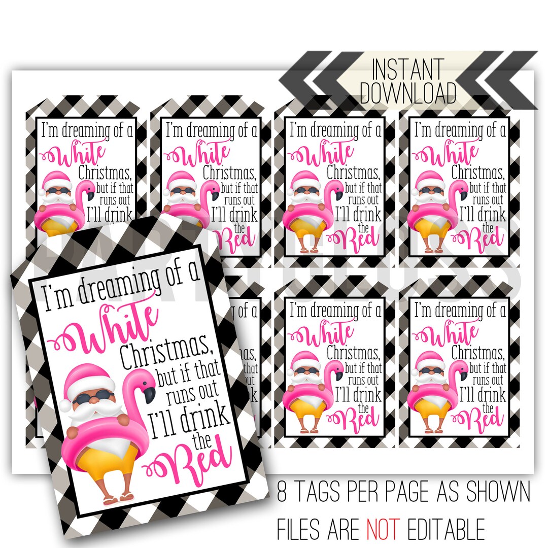 Wine Printable Tag | Holiday Staff Gift | Staff Tag | Teacher Christmas ...