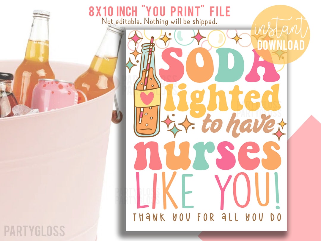 Nurse Appreciation Print, Nurses Staff Office Lunch Break Room Sign ...