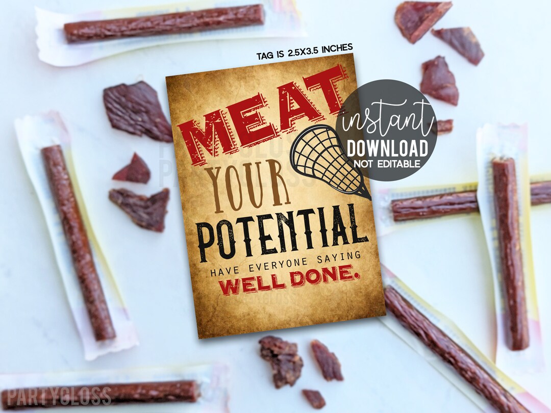 Lacrosse Meat Your Potential Printable Gift Tags, Team Playoffs Game ...