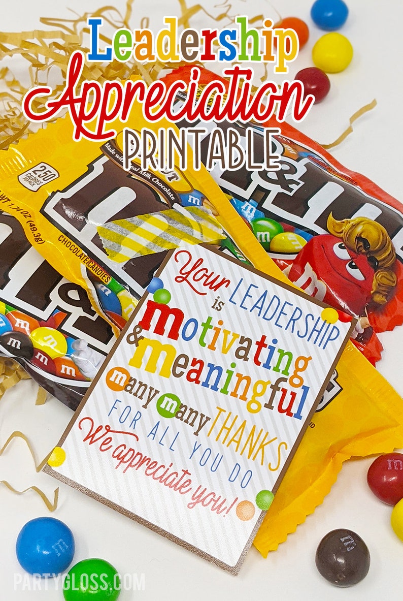 Principal Appreciation Printable Candy Gift Tags, Employee Treats Tag ...