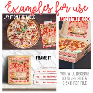 Teacher Appreciation Pizza Printable 8x10 Sign No Matter How You Slice ...