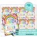Editable Teacher Appreciation Printable Tag Over the Rainbow - Etsy