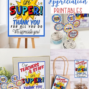 Teacher Appreciation Super Hero Set | Super Hero Theme | Teacher Gift ...