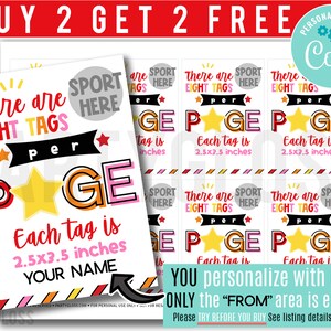 Editable Golf Star Printable Tags Burst Out There Like the Star You Are ...