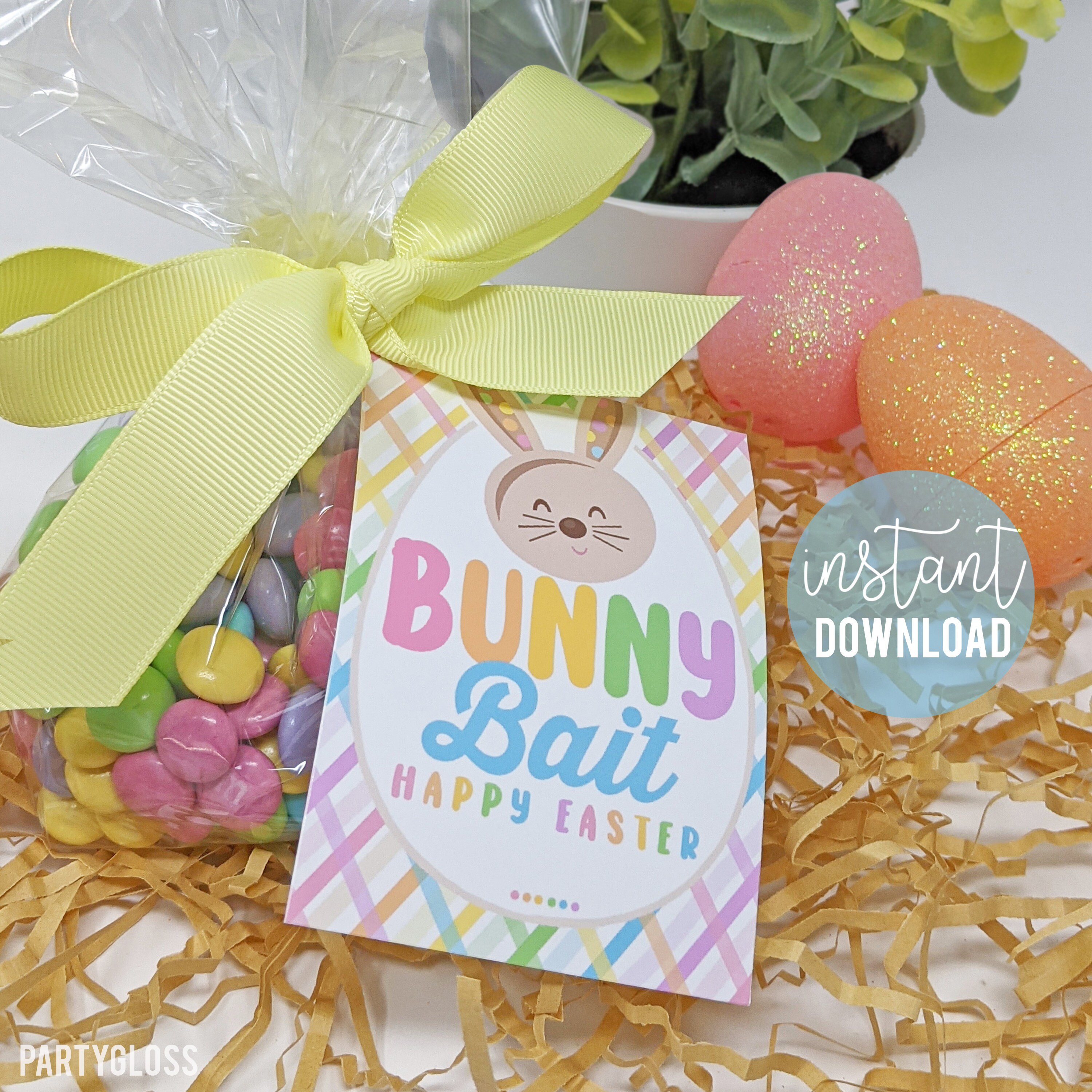 Bunny Bait Printable Tags Happy Easter Candy Treat Tag Jellybeans Class ...