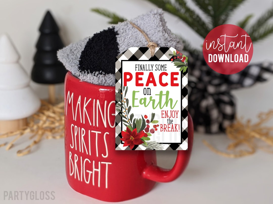 Teacher Christmas Gift Printable Tag | Christmas Teacher Tag | Funny ...