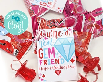 Ring Pop Valentine Printable | Etsy