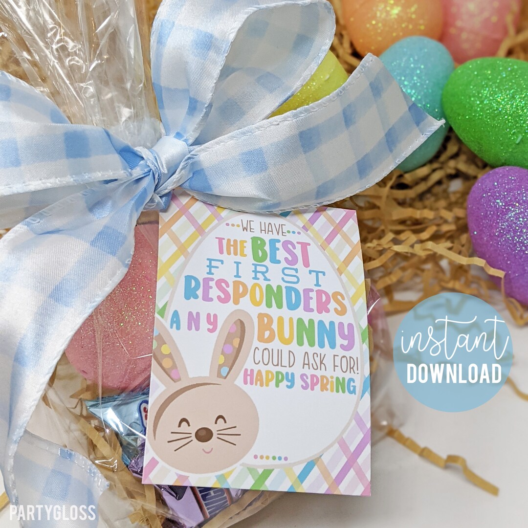 First Responder Appreciation Printable Tags, Happy Spring EMT ...