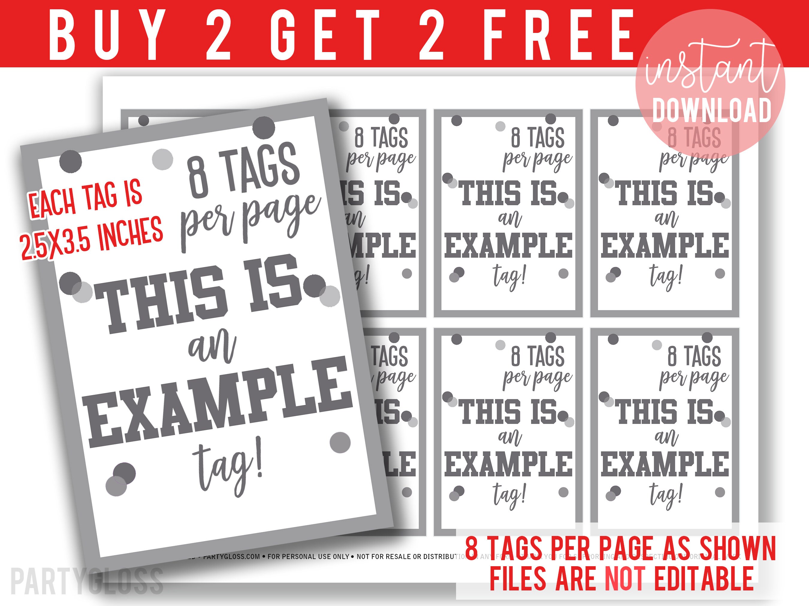 Red Football Good Luck Printable Tags, Quench Your Thirst for Victory ...