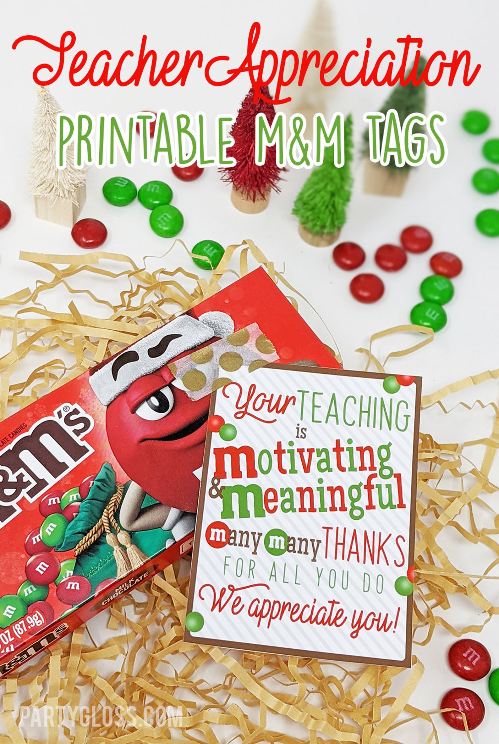 Holiday Teacher Appreciation Printable Gift Tags, Teachers Treat Tag ...