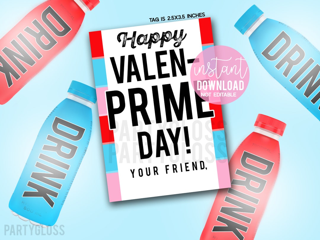 Valenprime Valentine's Day Printable Tag, Sports Drink Valentine ...