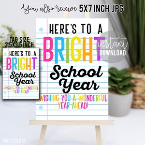 Back to School Printable Gift Tags, Staff PTA PTO Teacher Appreciation ...