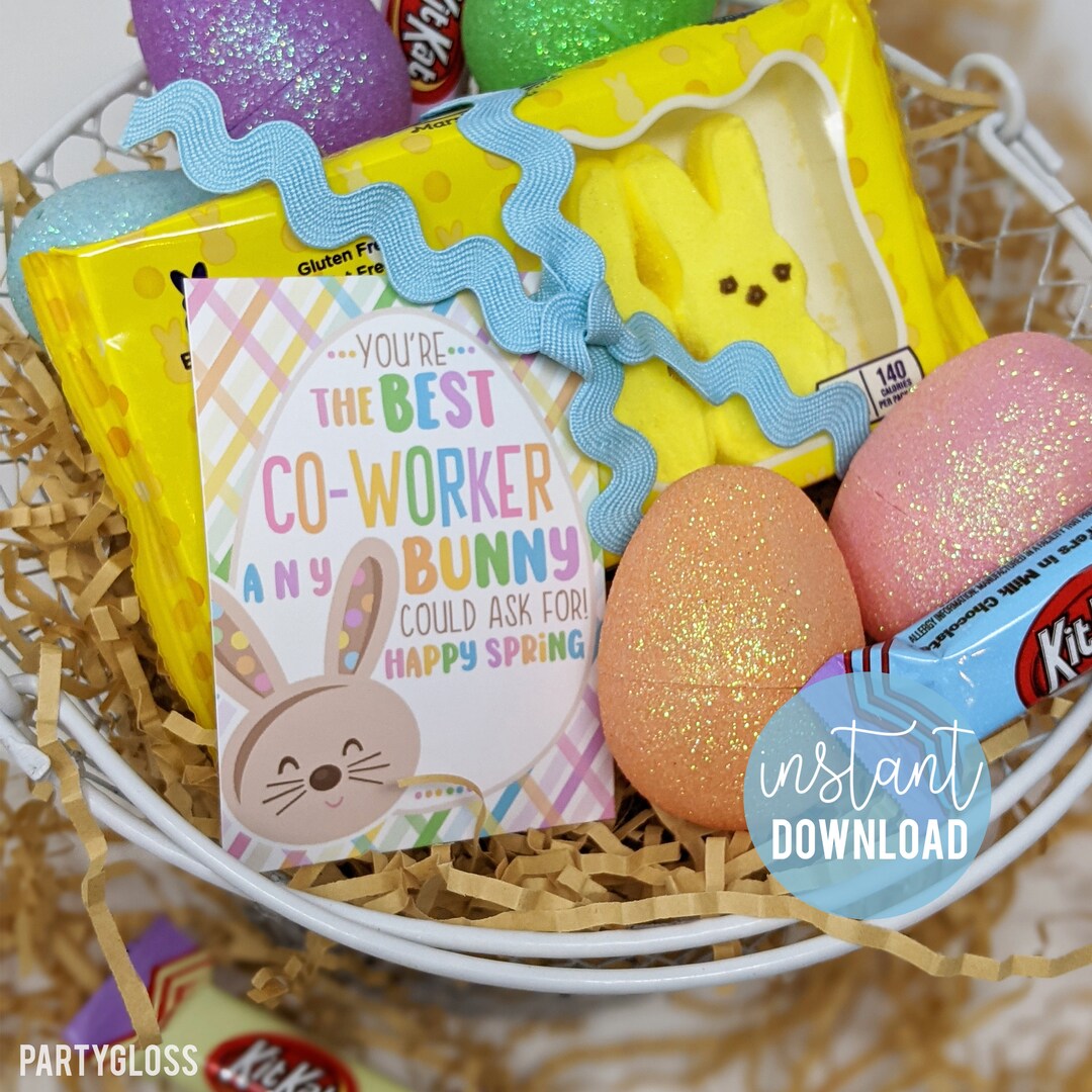 Easter Coworker Appreciation Printable Tags Happy Spring Tag Co-worker ...