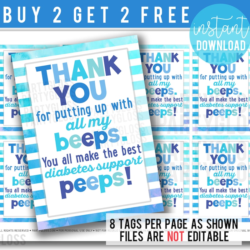 Drink Tag Blue - Etsy