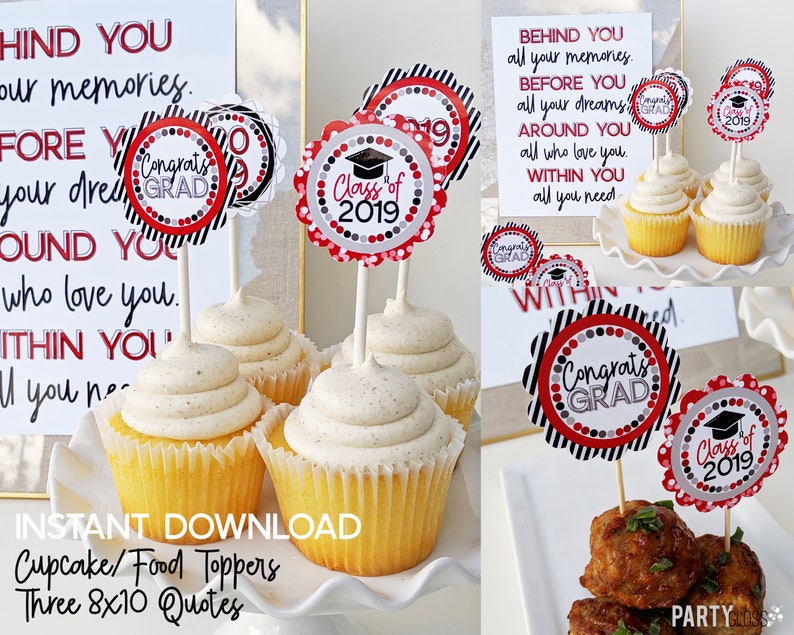 Graduation Printable Package Grad Party Decor Class of - Etsy