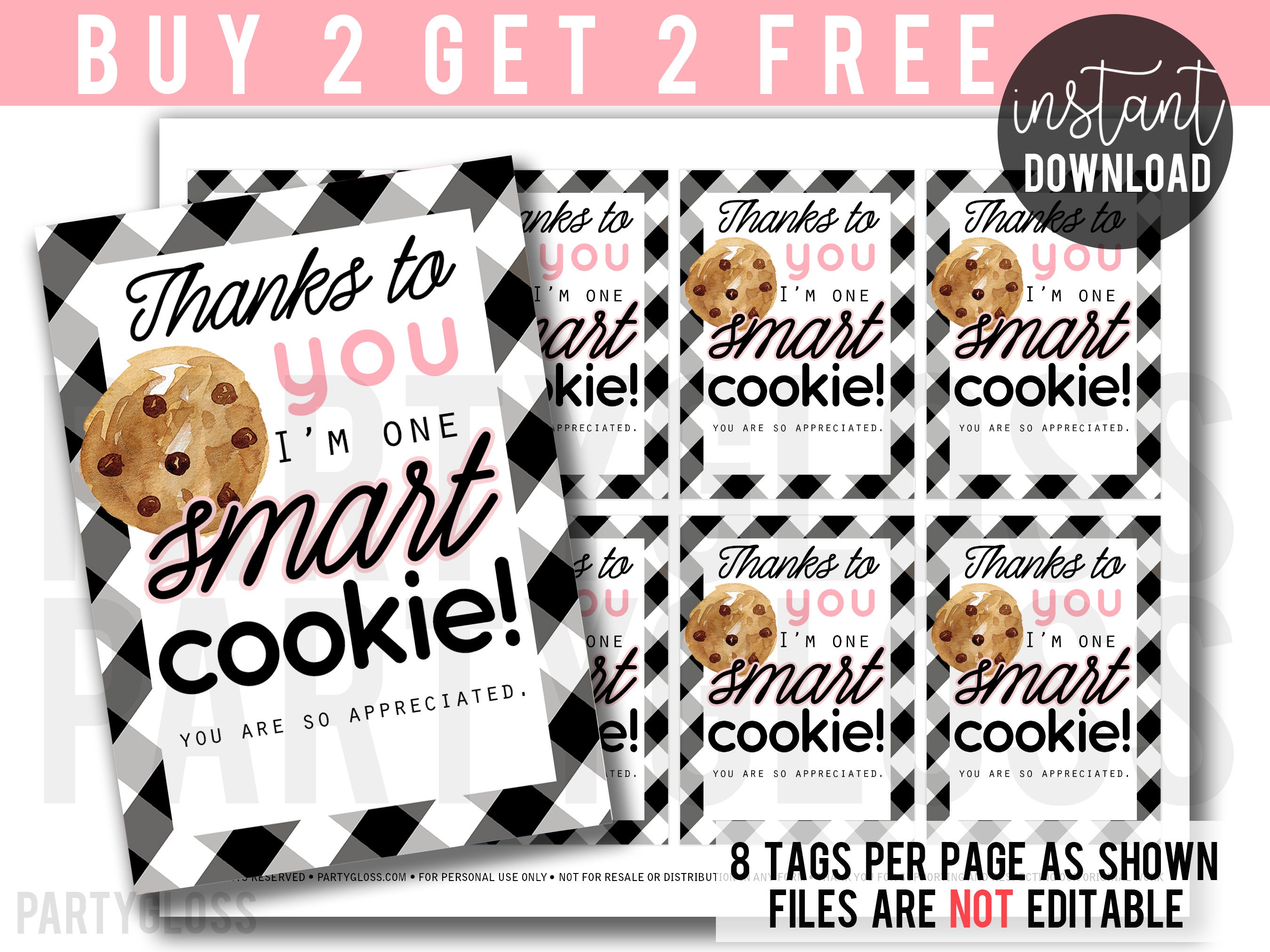Teacher Appreciation Printable Gift Tags, Teachers Week PTA PTO, Thanks ...