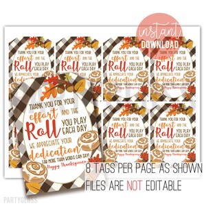Teacher Staff Employee Appreciation Thanksgiving Printable Gift Tags ...