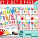 Editable Sticky Hand High Five Valentine's Day Printable Tags, Non-food ...