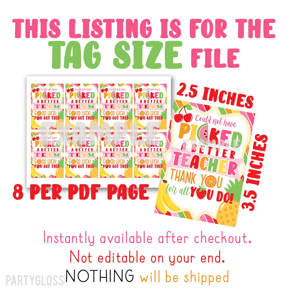 Team Appreciation Printable Tag Staff Thank You Printable | Etsy