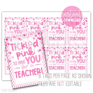 Teacher Appreciation Printable Gift Tags, Back to School First Day ...