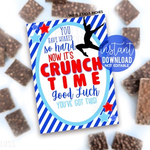 Dance Crunch Time Good Luck Printable Gift Tags, Chocolate Bar Candy ...