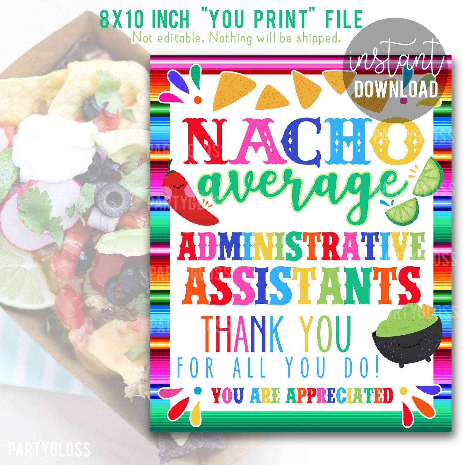 Nacho Average Administrative Professional Staff Lunch - Etsy