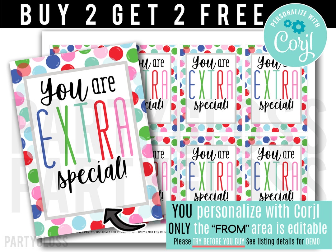 Editable Extra Special Appreciation Printable Tags Bubble Gum Staff ...