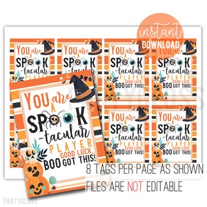 Halloween Good Luck Printable Gift Tags, Sports Candy Tags Team ...