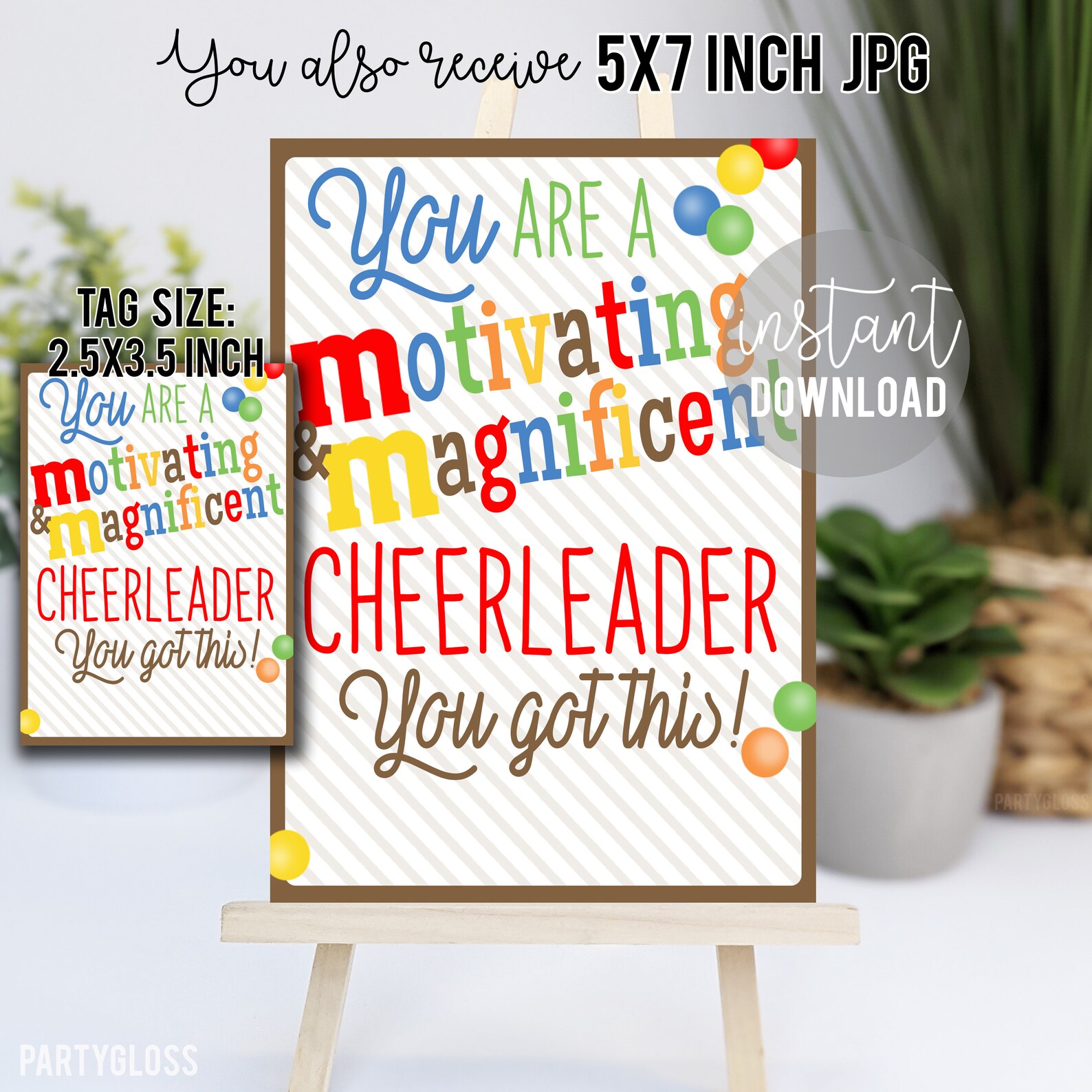 Cheerleader Printable Tag Printable Cheer Tags Cheerleader - Etsy