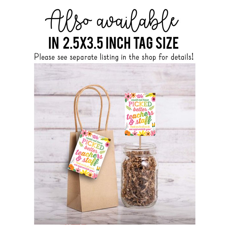 Teacher Appreciation Print and Cupcake Toppers Flower Theme | Etsy