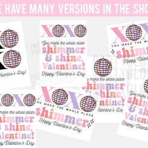 Shimmer and Shine Valentine's Day Printable Tag, Disco Aesthetic ...