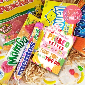 Teachers Staff Appreciation Printable Tag | PTO PTA Tags | Fruit Gift ...