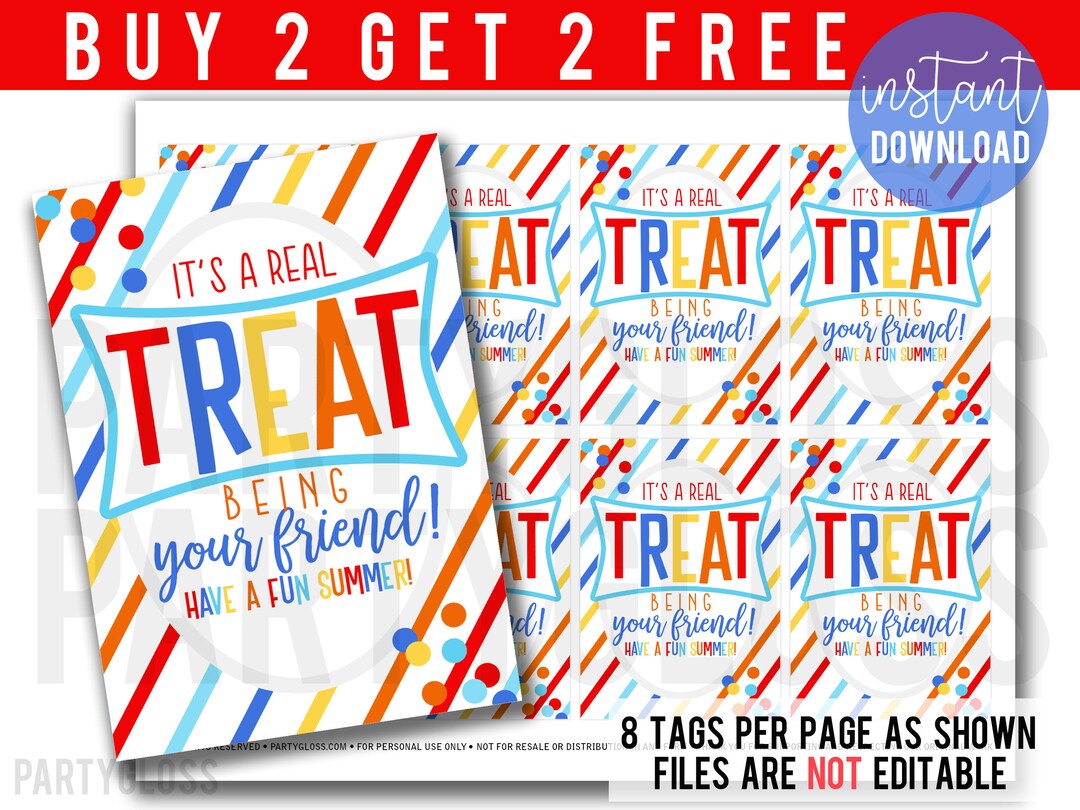 Rice Treat End of Year Printable Tags, Crispy Marshmallow Bars Gift A ...