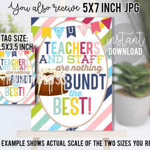 Bundt Printable Tag | Teacher Appreciation Tags | Bundt Cake Printable ...