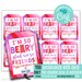 Editable Gummy Bear Valentine's Day Printable Tags, Valentine Tag Class ...