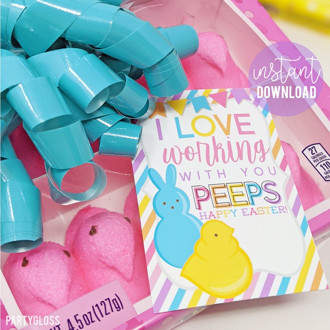 Easter Peeps Appreciation Printable Tags Team Member Staff Working With ...