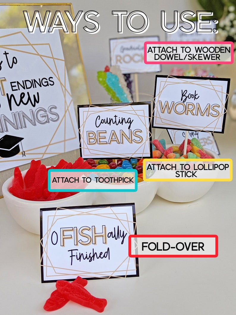 Graduation Candy Buffet Labels, Digital Candy Bar Grad Party Graduation ...