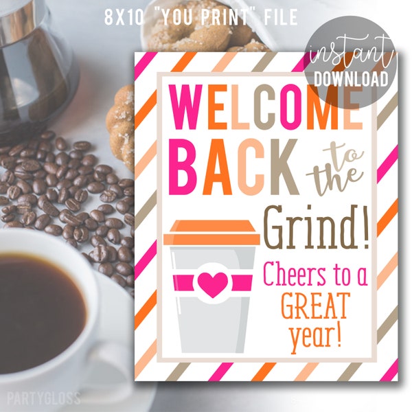 Back to the Grind Printable Sign - Etsy