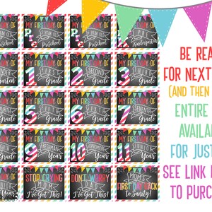 First Day of Fifth Grade 8x10 Printable Sign, Back to School Sign 5th ...