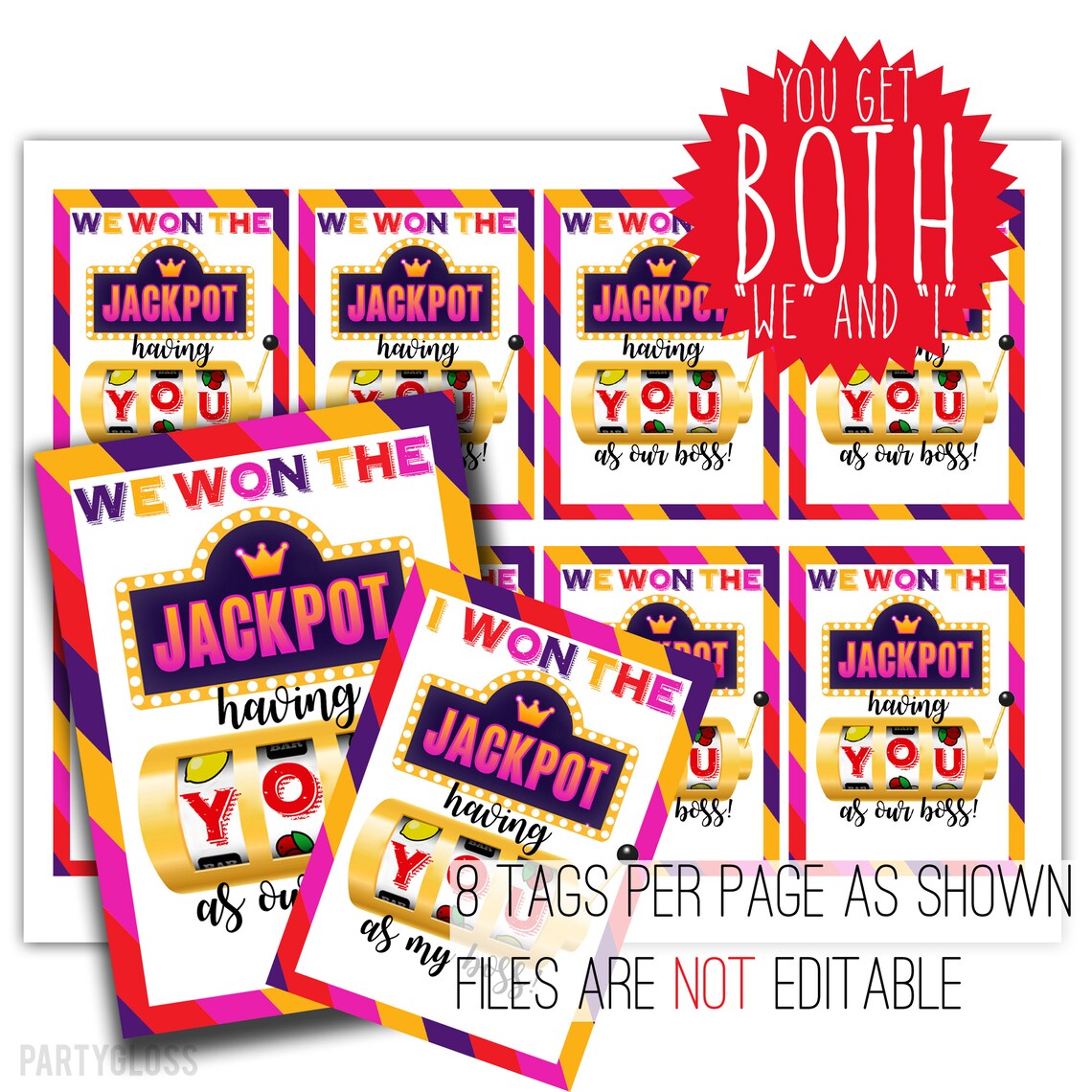 We Won the Jackpot Having You as Our Boss Appreciation Lottery Ticket ...