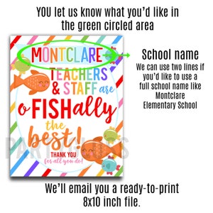 Teachers & Staff Appreciation Printable 8x10 Sign Ofishally the Best ...