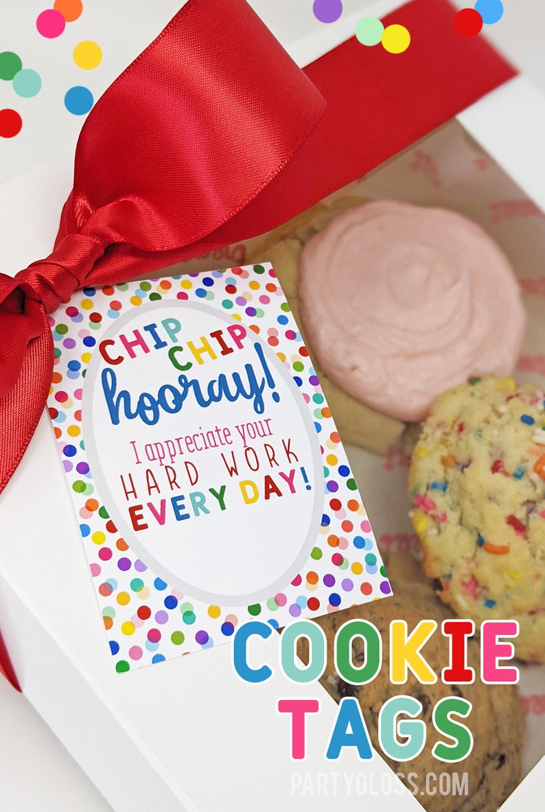 Chip Chip Hooray Appreciation Printable Tag Printable Cookie - Etsy