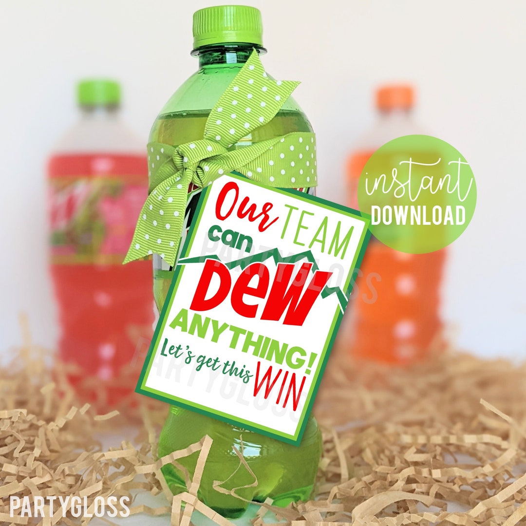 Dew Anything Printable Tag | Soda Pop Pun Tags | Sports Team Tags ...