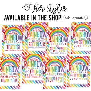 Teacher Appreciation Printable Tag | Teacher Rainbow Tags | Gift for ...